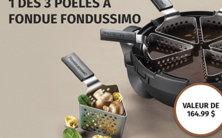 3 Poêles à fondue Fondussimo - Québec Concours Gratuits